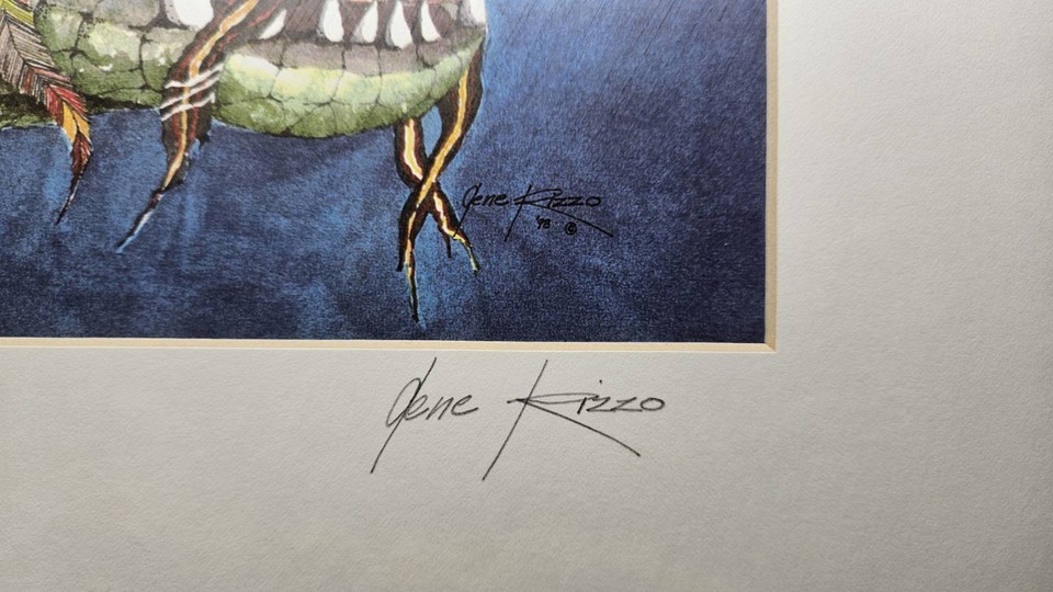Gene Rizzo Silly Seminole Go Gators Alligator Art Signed Watercolor UF ...
