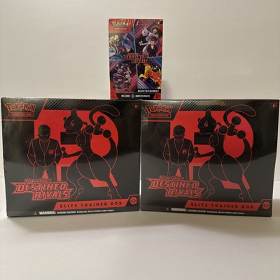 Pokémon TCG Destined Rivals Bundle 2 Elite Trainer Boxes + 1 Booster ...