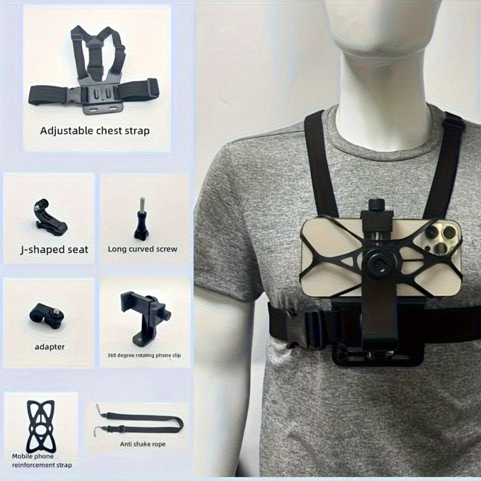 Chest Harness Strap Mount Phone Accessories for iPhone GoPro Hero ...