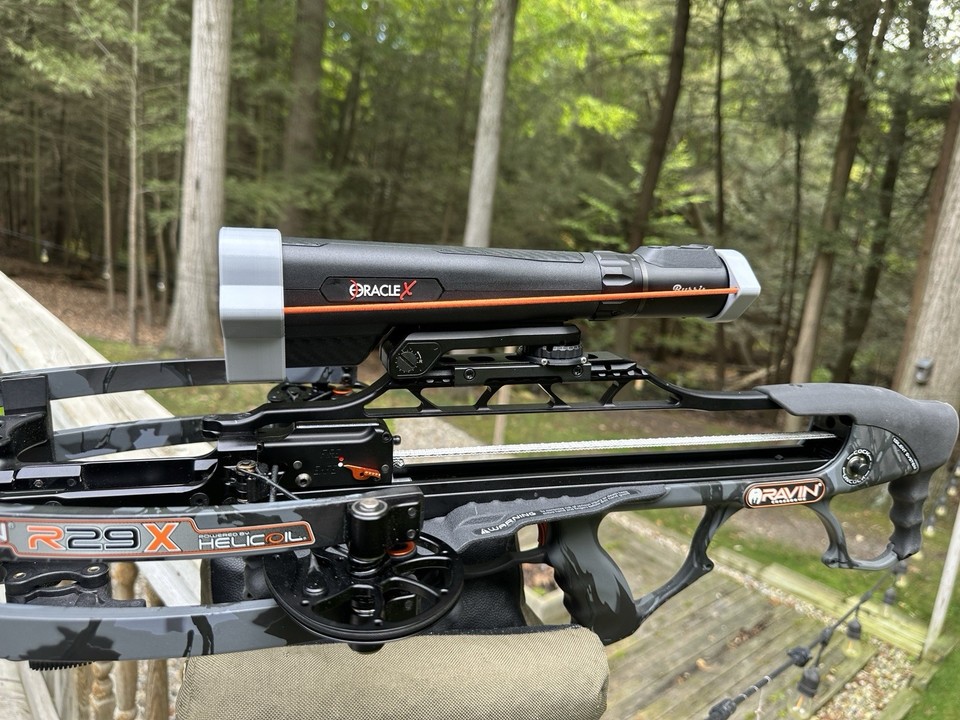 Burris Oracle X New LightGray Carbon Fiber Effect Scope Caps w/Orange ...