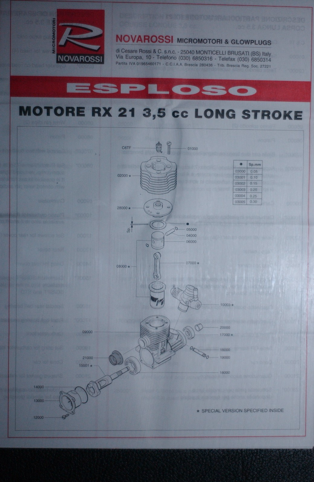 Novarossi M. Collari Modified Engine RX-21 SP Long Stroke .21 | eBay