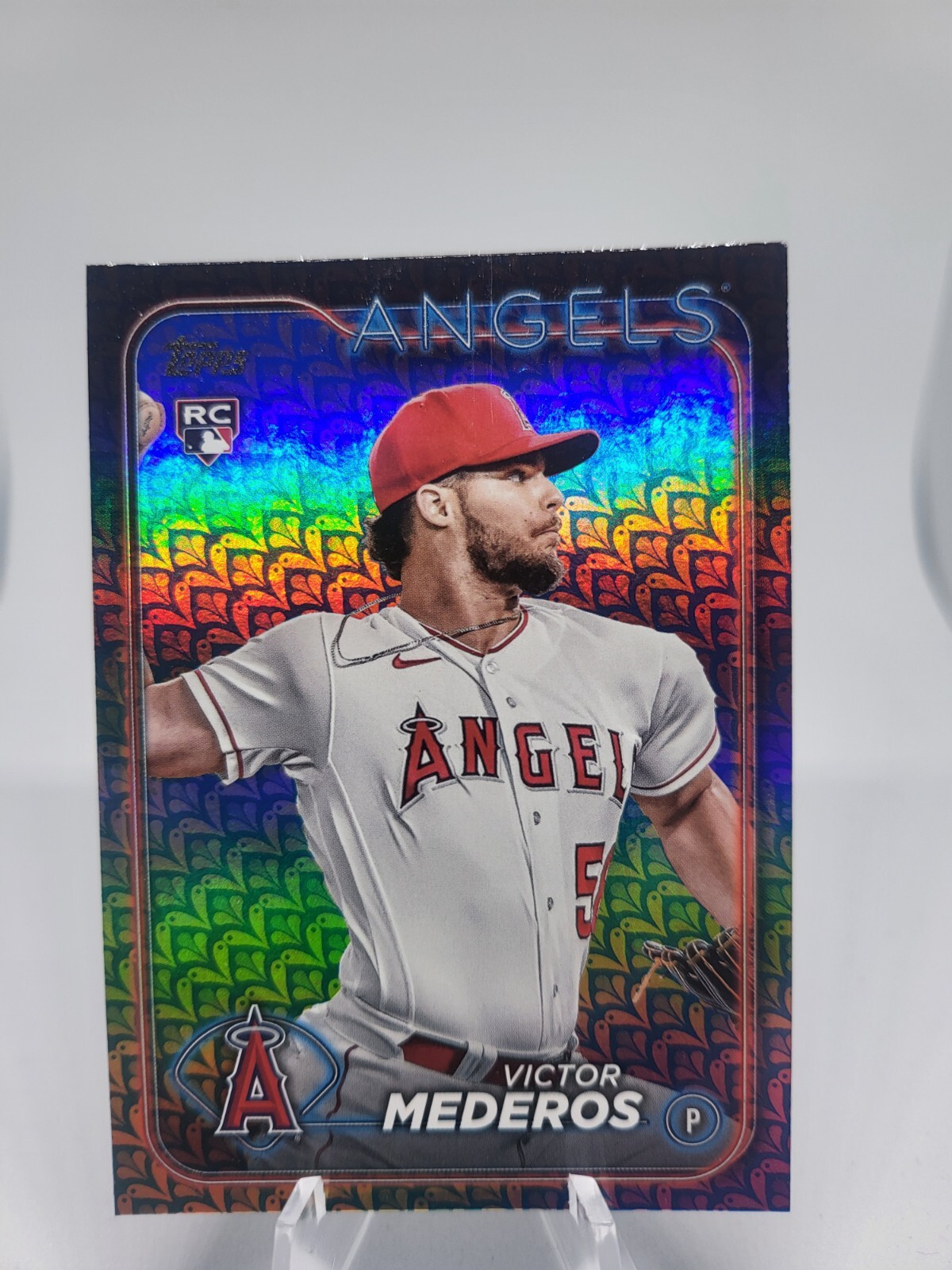 2024 Topps Series 1 VICTOR MEDEROS Los Angeles Angels RC Easter HOLIDAY ...