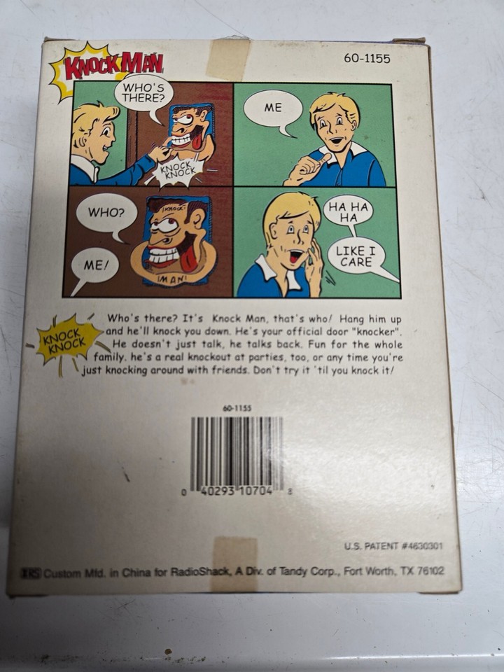 Knock Man Vintage Radio Shack Toy Door Knocker 60-1155 Rare | eBay