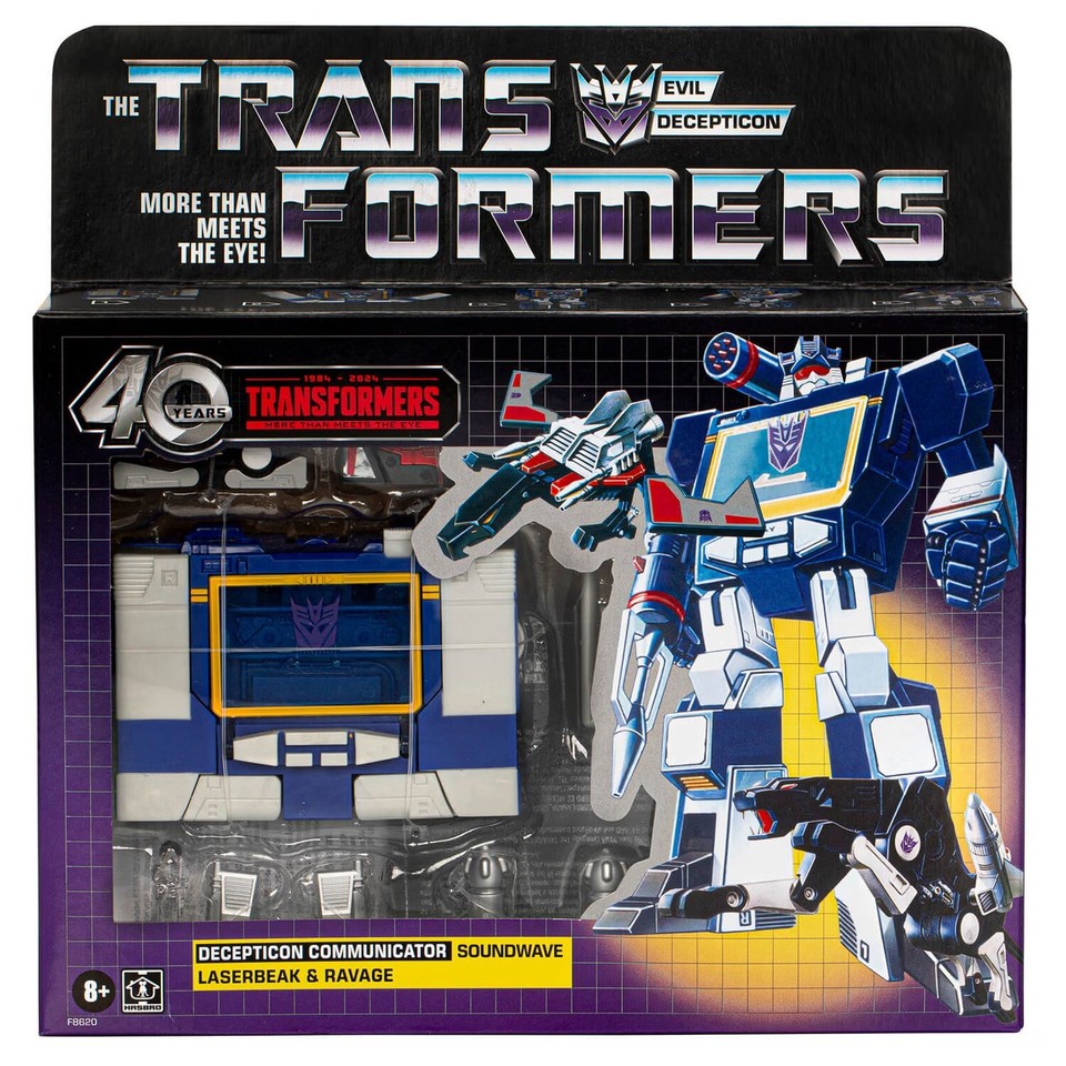 Transformers 40th Anniversary Retro G1 Soundwave Laserbeak & Ravage New ...