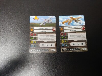 X-Wing Miniatures 1.0 K-Wing Ace Pilot Cards | eBay