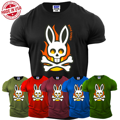 Bone Rabbit Fire Men's T-Shirt Happy Easter Birthday Party Graphic Cool ...