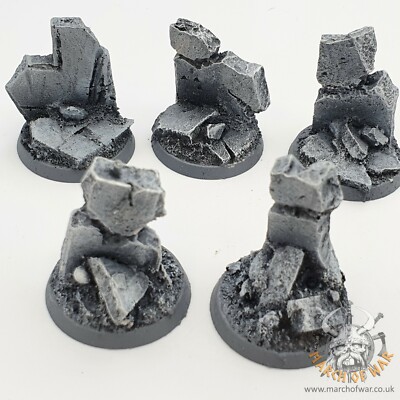 32mm jump flight resin Urban Rubble bases, horus heresy space marine ...