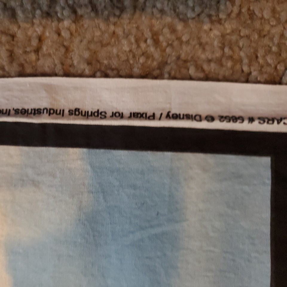 Cars Fabric Panel Cotton DISNEY Pixar Lighting McQueen Tow Mater Red ...