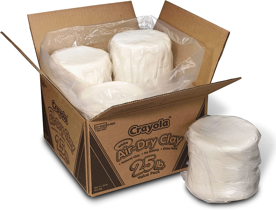 Crayola Air Dry Clay for Kids - White, Modeling Clay for Kids, Bulk Art ...