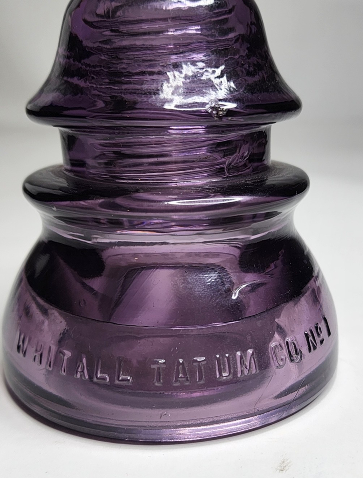 Vintage Purple Glass Insulator by Whitall Tatum Co.1 | eBay