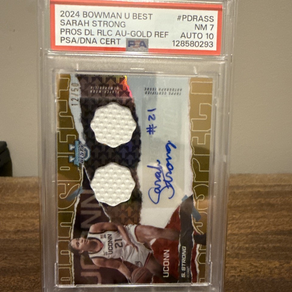 2024 Bowman U Best Sarah Strong RPA Gold Patch /50 PSA 7 Auto 10 | eBay UK