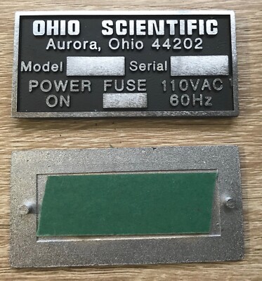 OHIO SCIENTIFIC Computer Case Emblem - INFORMATION / SPECS | eBay