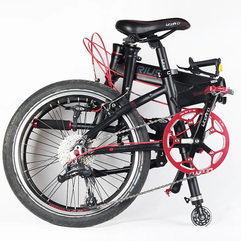 Folding Bike Easy Push Wheel Da-Hon Bicycle Sliding Wheel Seat Post ...