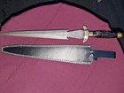 Pioneer Custom Hand Forged 15-inch Blade Dagger Pre-Loved Displayed But ...