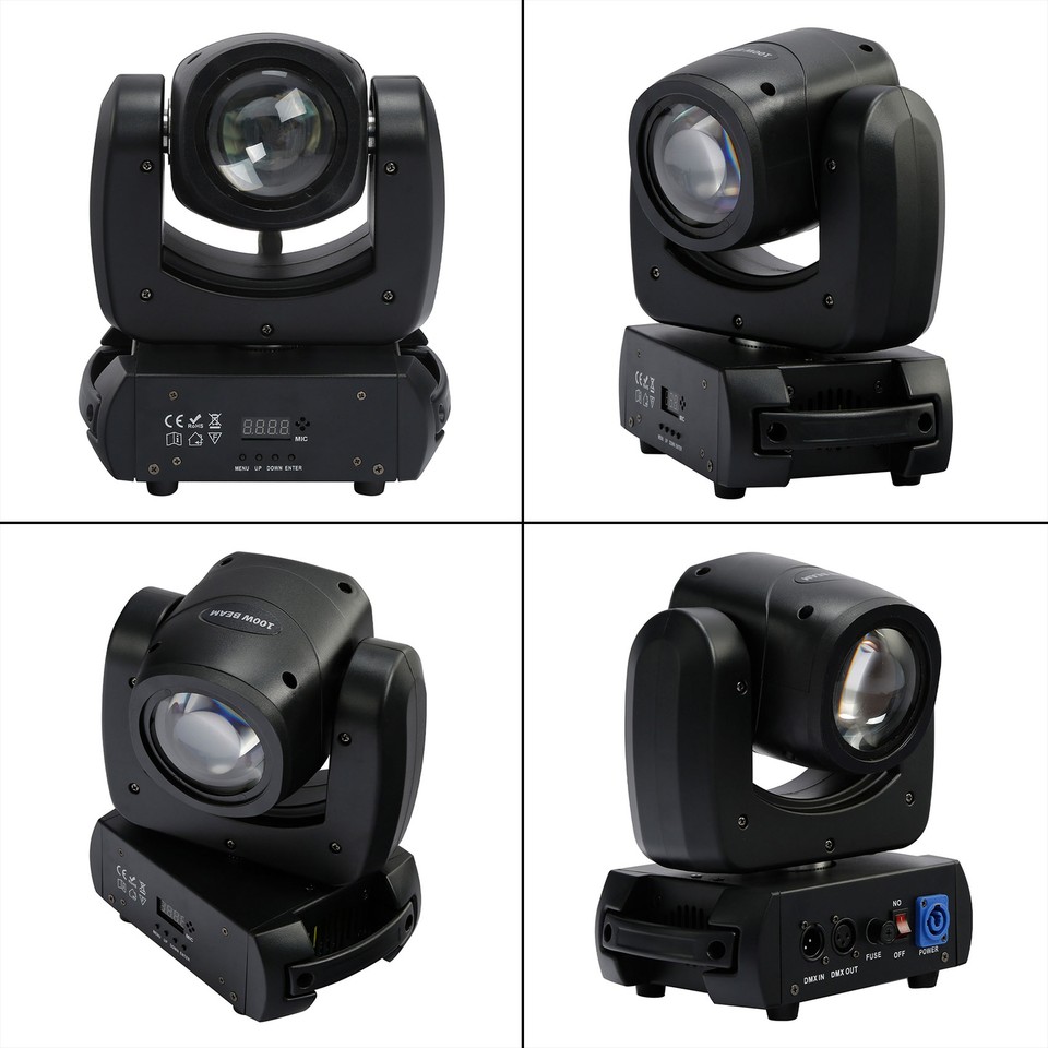 150W 8 Facet Prism Gobo Moving Head Light Beam RGBW LED DMX Stage DJ ...