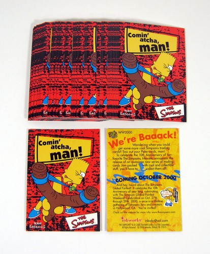 Lot of (50) 2000 Inkworks The Simpsons 10th Anniversary Promo Card ...