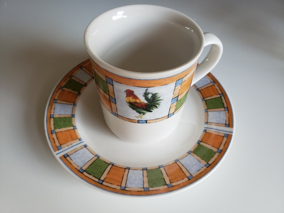 Oneida Oneidacraft ROOSTER PATCH 7" Pie Sandwich Salad Plate & Coffee ...