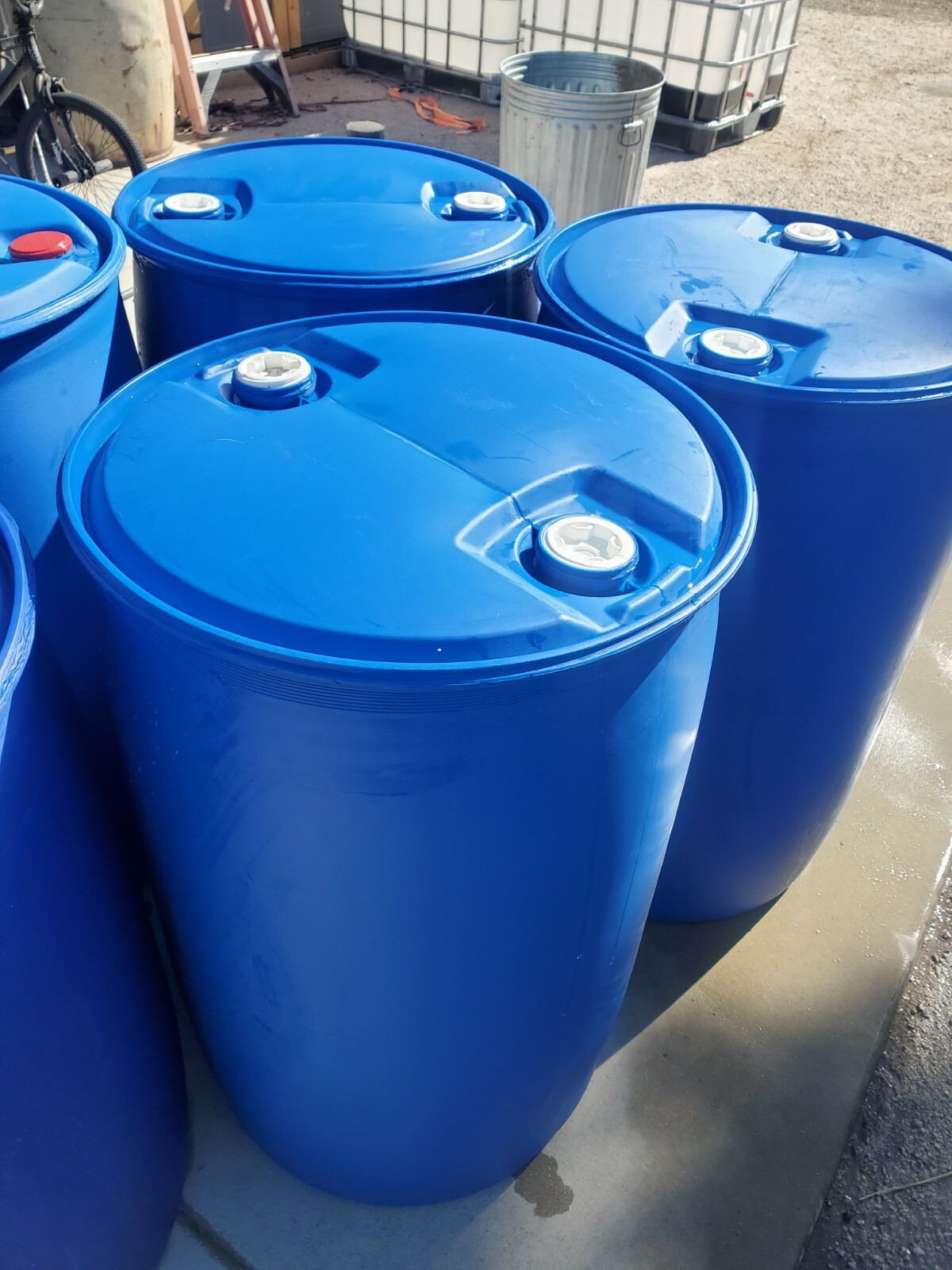 55 Gallon Plastic Water Storage Barrel Drum - BPA Free "LOCAL PICKUP ...
