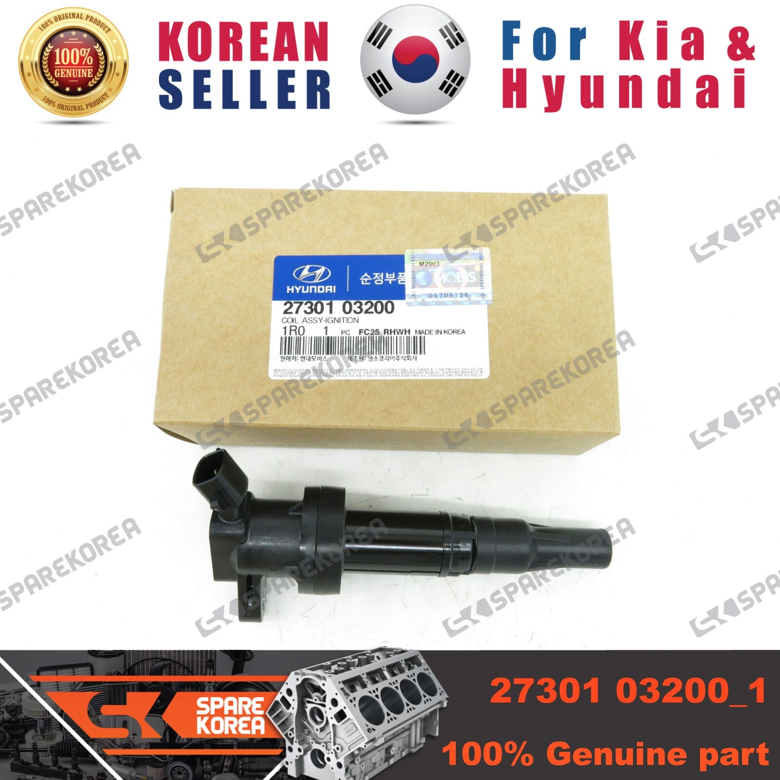 2730103200 Kia Coil assyignition 2730103200 Genuine OEM Part for sale ...