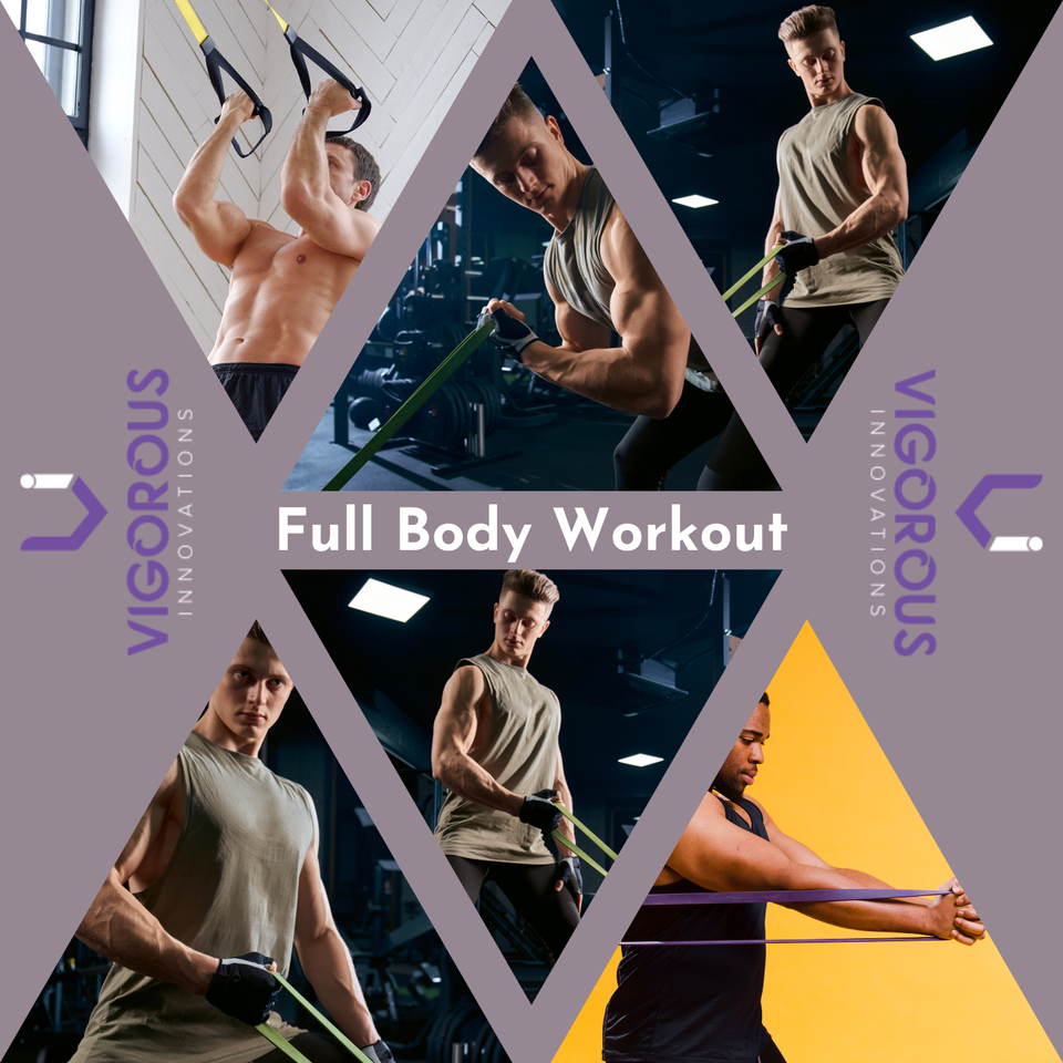 Vigorous VI Portable Resistance Band Set Workout Bar Kit Pilates Home ...