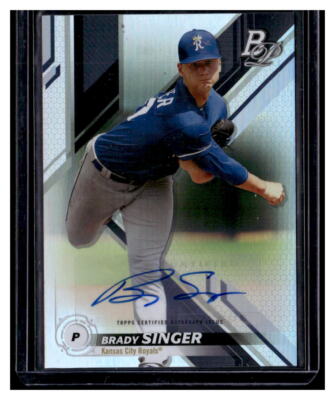 2019 Bowman Platinum Top Prospect Autograph #TOP19 Brady Singer Auto ...