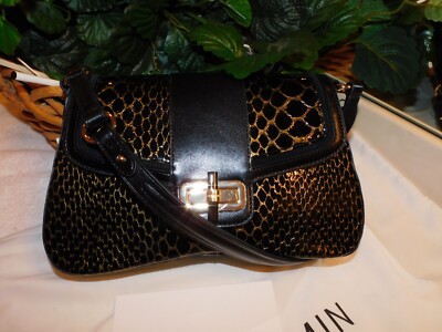 NWT BRAHMIN NERIDA SHOULDER BAG IN BLACK CAVATICA V62 2311 00001 $355 ...