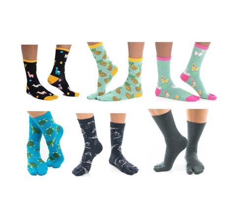 6 Pairs V-Toe Flip Flop Tabi Big Toe Japanese Split Toe Socks | eBay