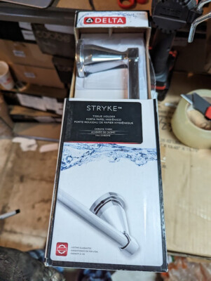 Delta 77655 Stryke Wall Mounted Toilet Paper Holder, Chrome | eBay