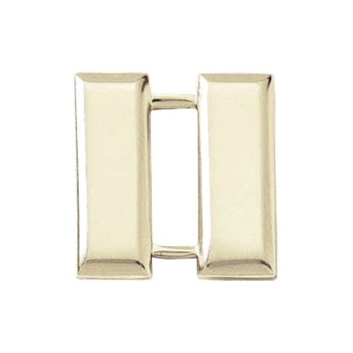 Captain Bars 3/4" Rank Insignia Pin Set Silver Police Fire Nickel ...