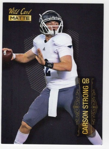 CARSON STRONG RC 2022 Wild Card Black Matte ROOKIE #12 Eagles NFL ID ...