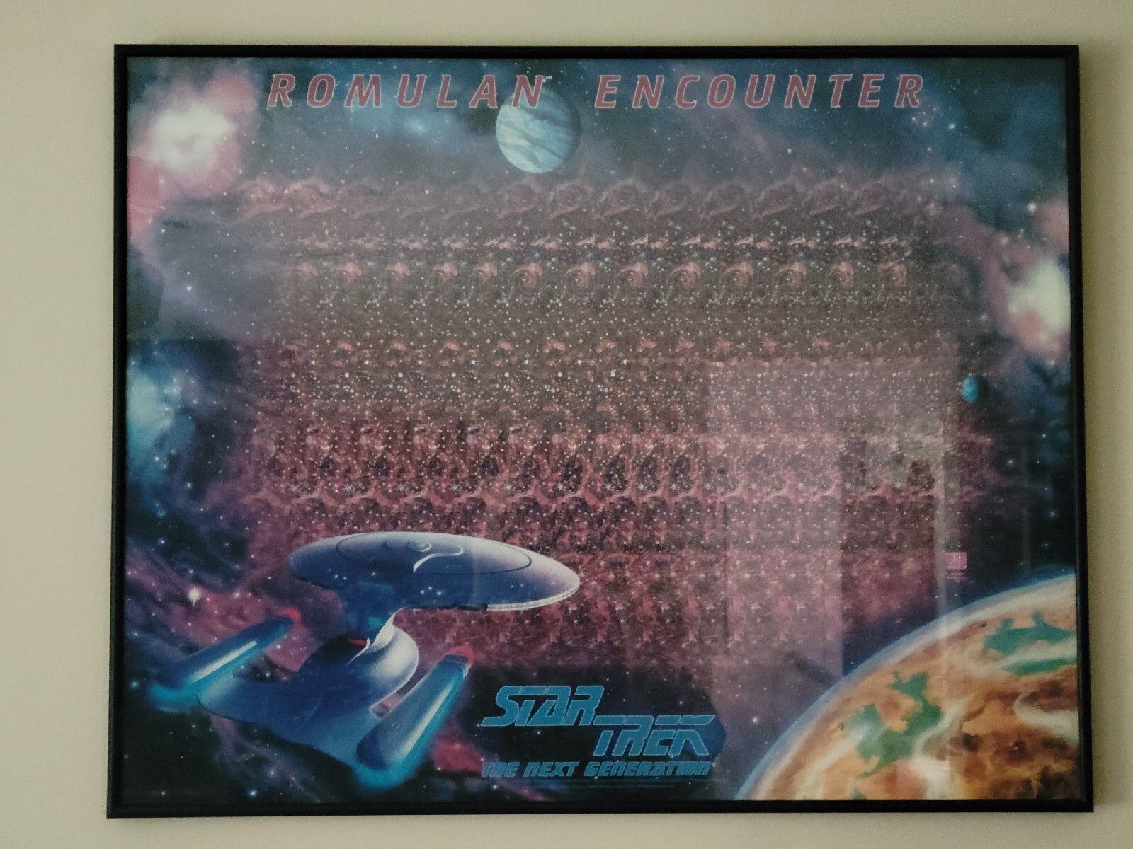 Star Trek TNG stereogram (magic eye) poster. "Romulan Encounter". Mint ...