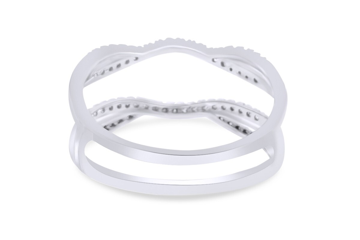 1/3ct Natural Diamond Split Shank Solitaire Enhancer Ring Wrap 10K ...