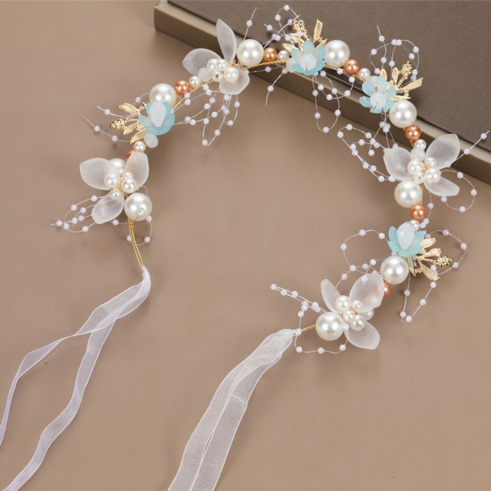 Imitated Pearl Kids Flower Crown Head Wreath Girls Adult Hair ...