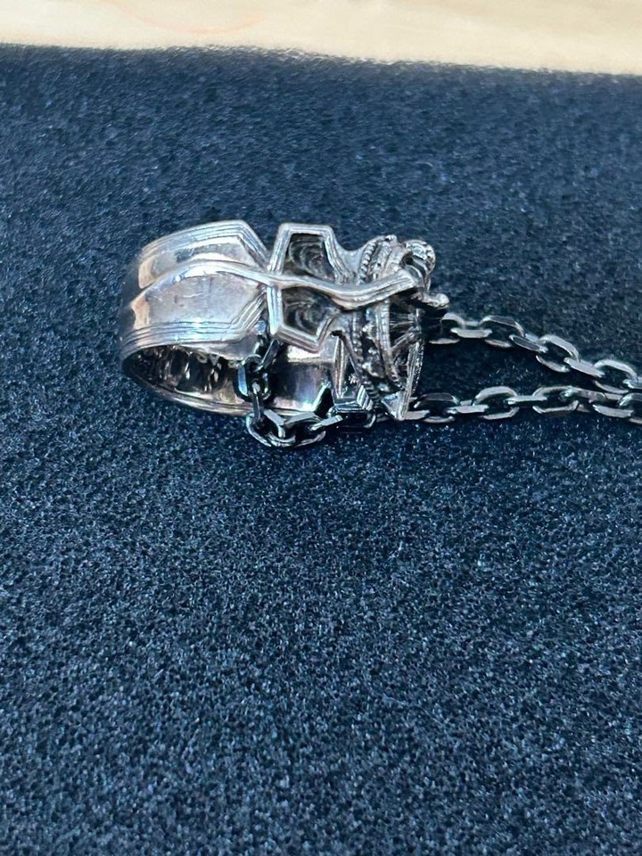 Final Fantasy XV Ring of the Lucii Black Silver 925 Pendant Necklace ...