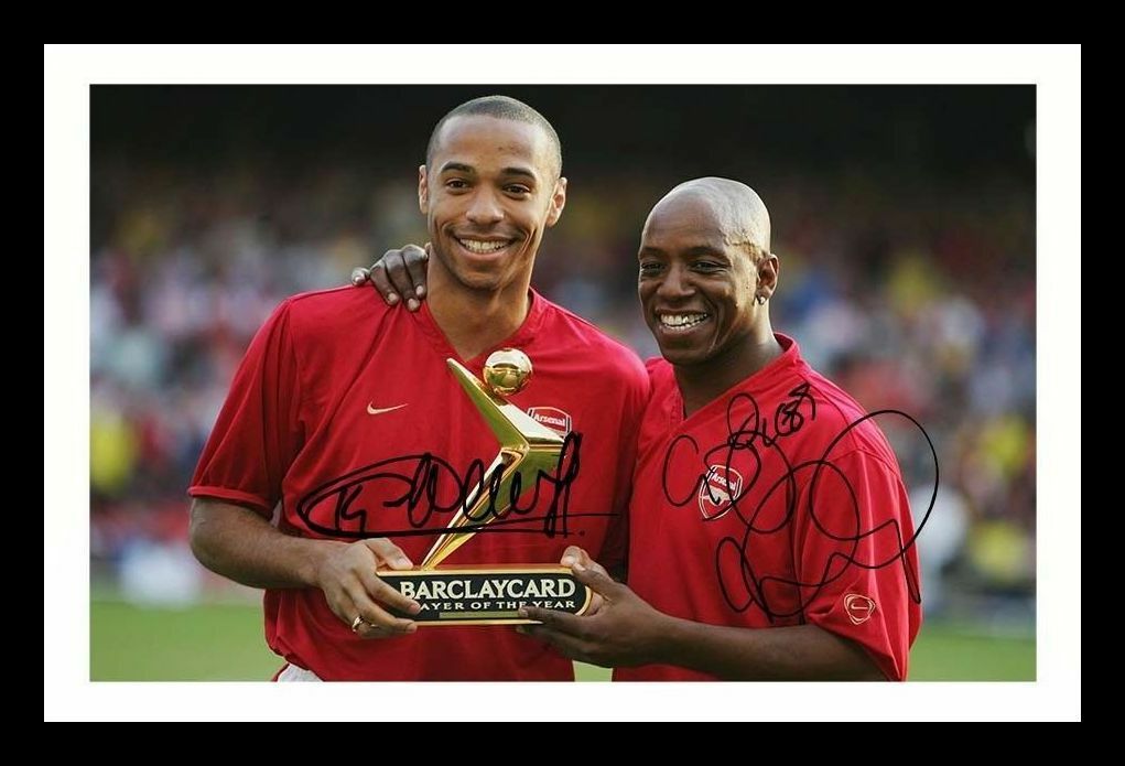 Thierry Henry & Ian Wright - Arsenal Autograph Signed & Framed Photo ...