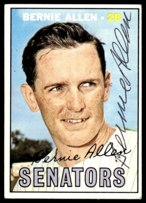 1967 Topps Baseball Bernie Allen Auto Washington Senators #118 Signed ...