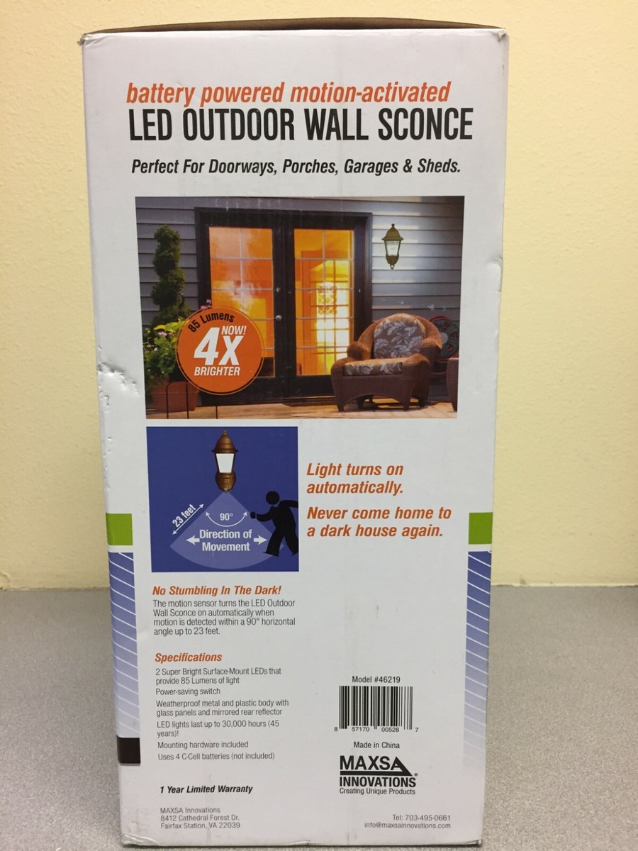 Maxsa Battery Powered Motion Activated Light MAXSA Battery Powered