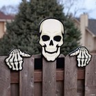 Skeleton Fence Peeker Halloween Decoration (ot) | eBay