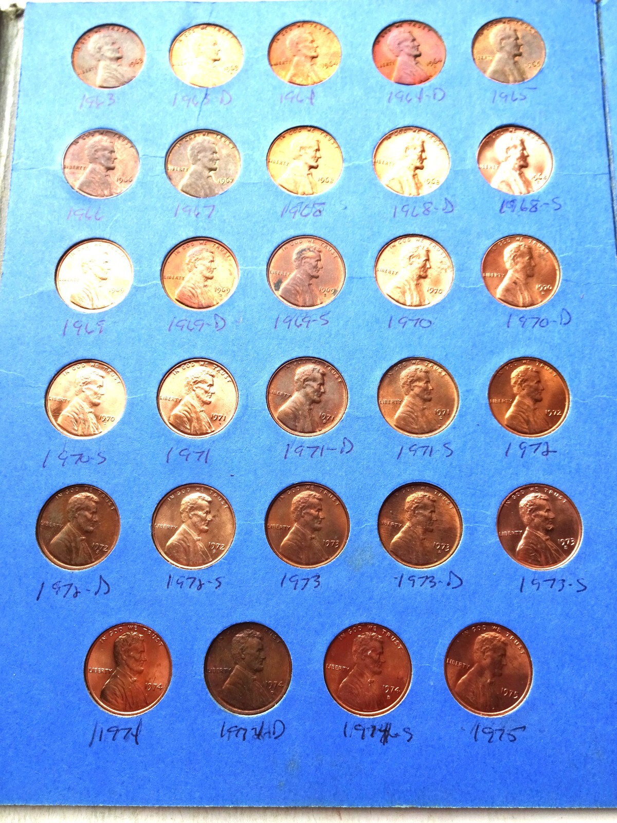 166 coin Set lot collection folder of Lincoln wheat cent pennies ...