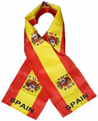 Spain Spanish Country Lightweight Flag Printed Knitted Style Scarf 8 ...
