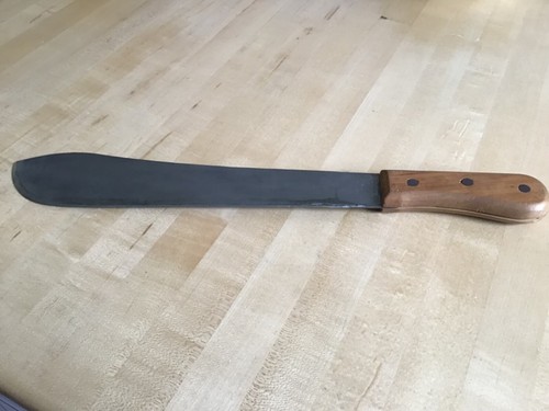 FURY Taiwan Large 20” Machete #11558 w/ Wood Handle Camping Hiking ...