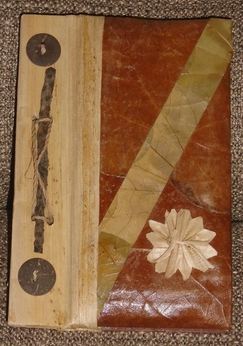 Natural Material Hand Crafted Brown Address Book - made with Leaves and ...