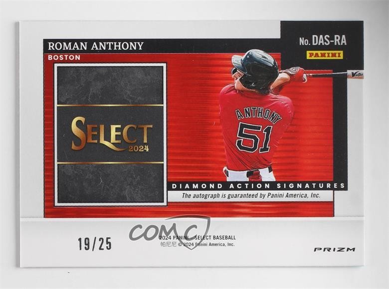 2024 Select Diamond Action Signatures Tie-Dye Prizm /25 Roman Anthony ...