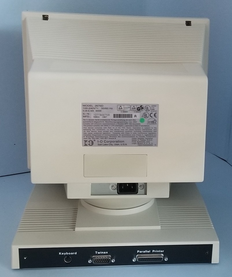 Vintage I-O 2676D Monochrome Display Computer Monitor | eBay