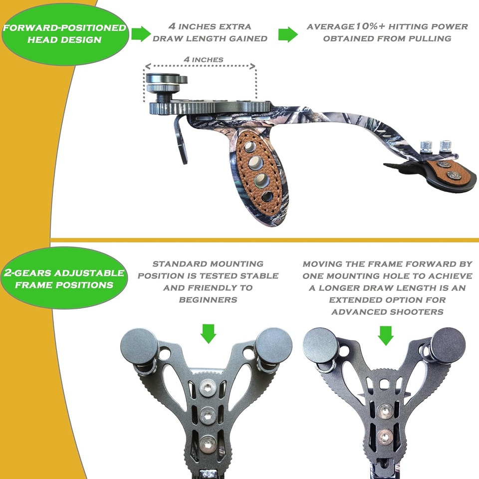Heavy Duty Hunting Slingshot, Wrist Rocket Slingshot with Arm Support ...