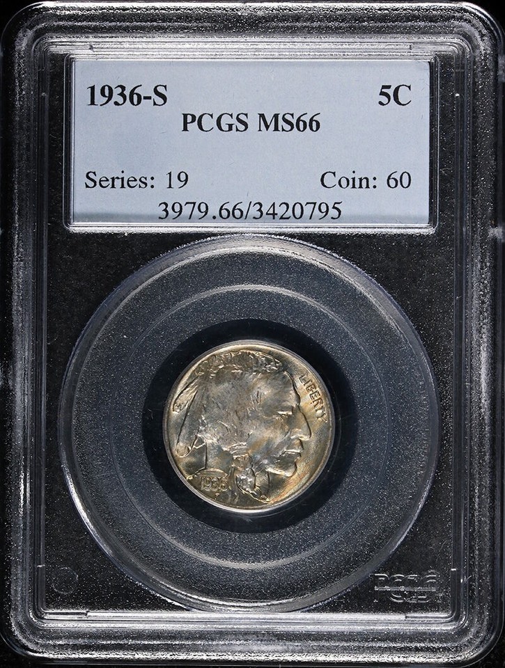 1936-S Buffalo Nickel PCGS MS66 Superb Eye Appeal Strong Strike | eBay