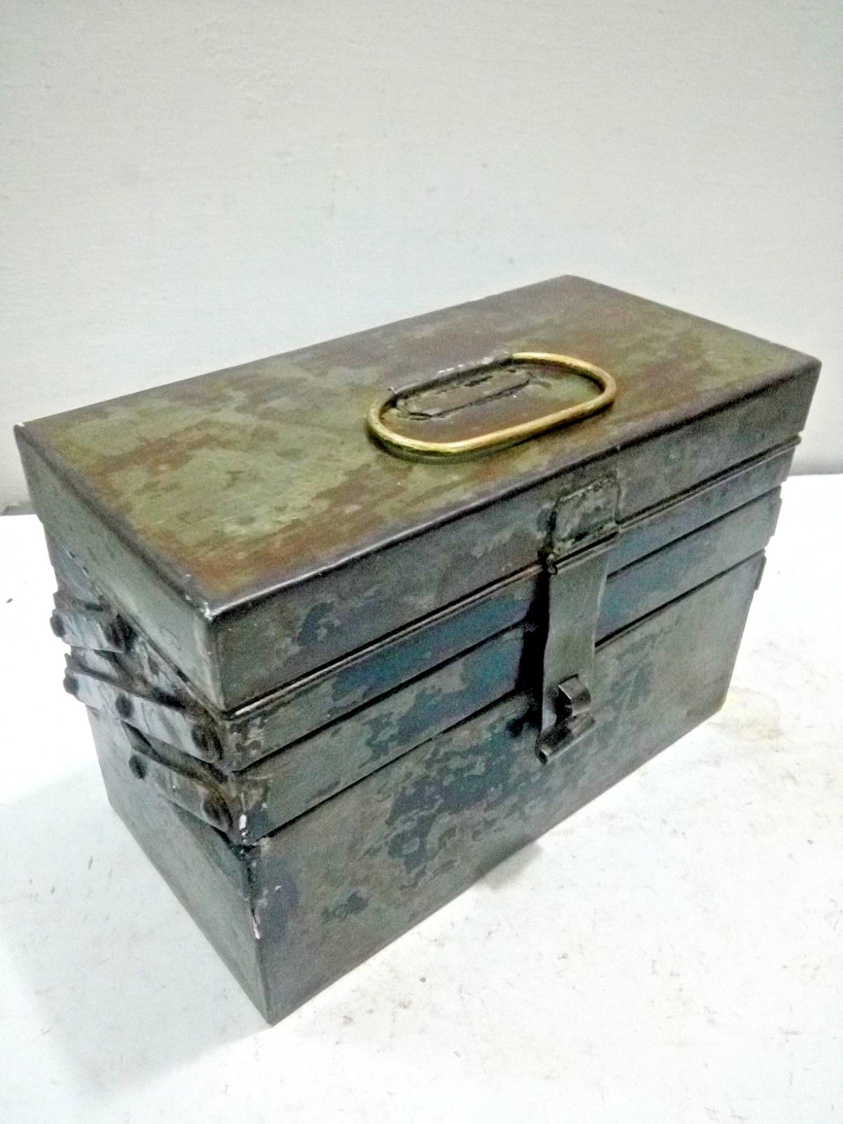 Old Vintage Fish Tackle Box And fish tool Box 13 CHEST( step) | eBay