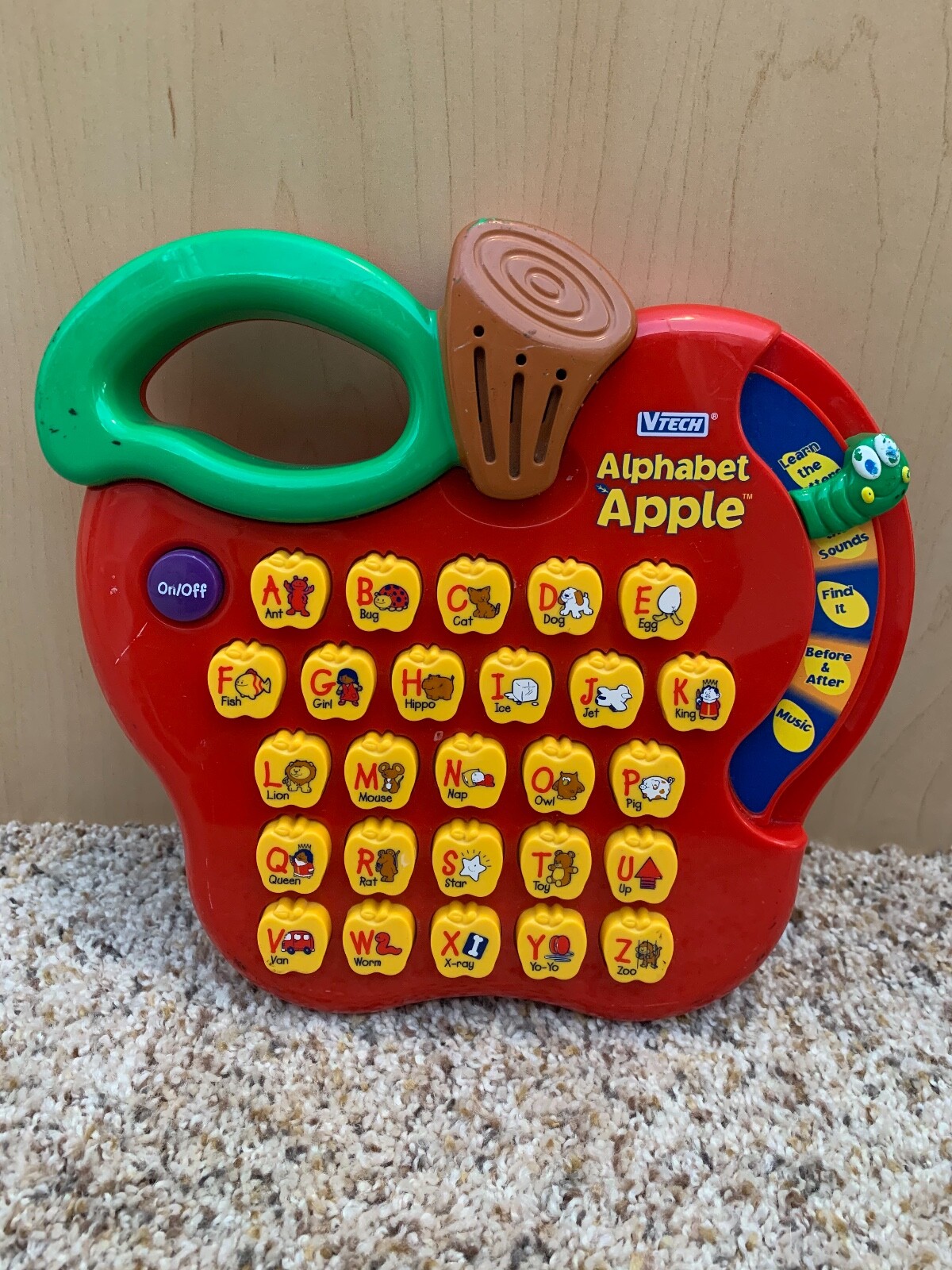 VTECH ALPHABET APPLE Preschool Learning Toy ABCs Phonics LIGHTS MUSIC ...