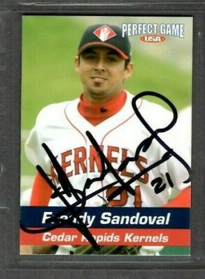 2005 Perfect Game Cedar Rapids Kernels #21 Freddy Sandoval signed ...