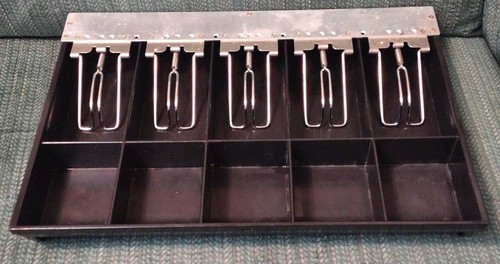 Cash Register Drawer Tray Insert, Metal & Plastic Holder 5 Bill ...